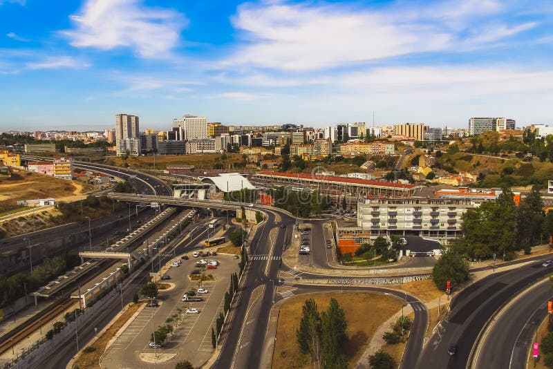 Campolide Train Station stock image. Image of platform - 135356355
