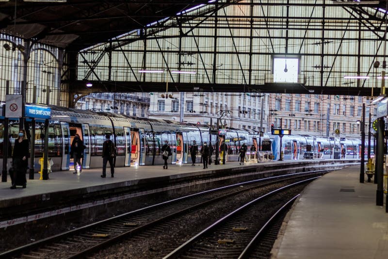 Train station in the city stock photo. Image of public - 267985532