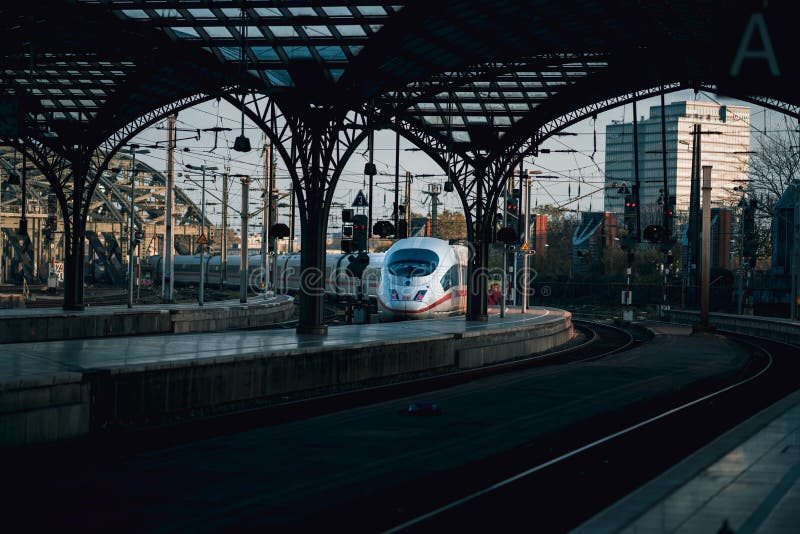 Main Train Station in Cologne Germany Stock Image - Image of ...