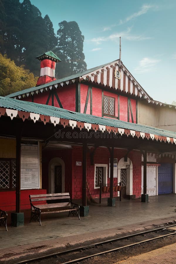 Train Station in Ghoom Near Darjeeling, India Stock Photo - Image of ...