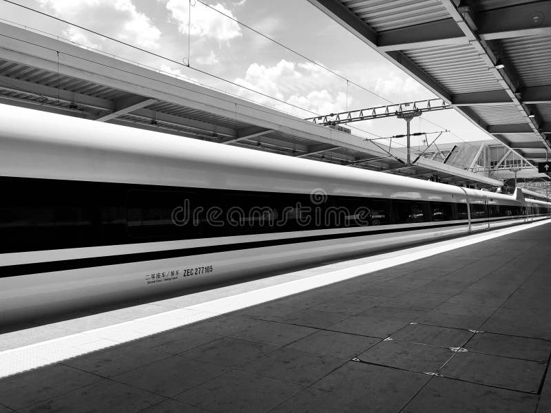 Train Station, High Speed Rail, Track, Transport Stock Image - Image of ...
