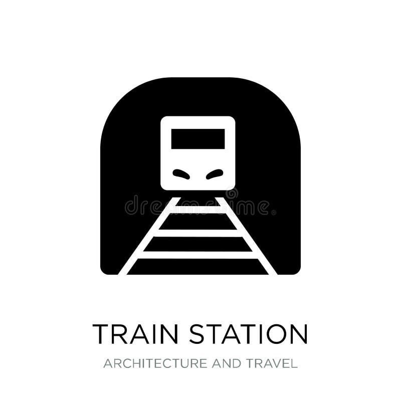 Tram Stop Icon in Trendy Design Style. Tram Stop Icon Isolated on White ...