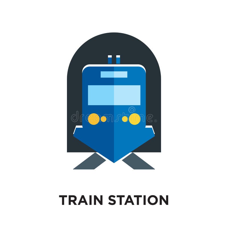 Train Station Logo Isolated on White Background for Your Web, Mo Stock ...