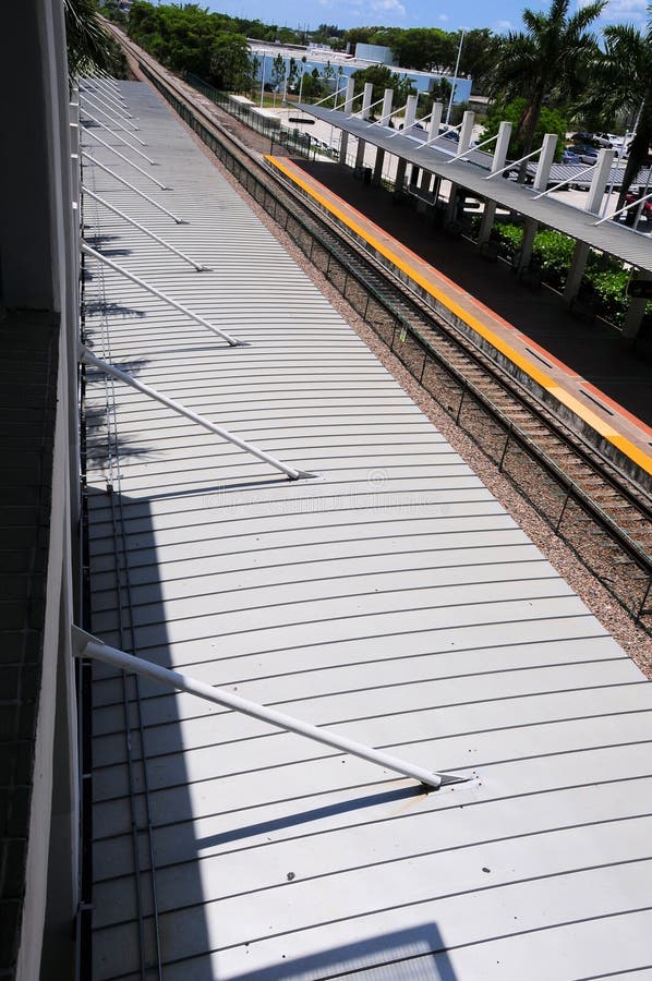 Train Station Long Perspective View Stock Photo - Image of outside ...