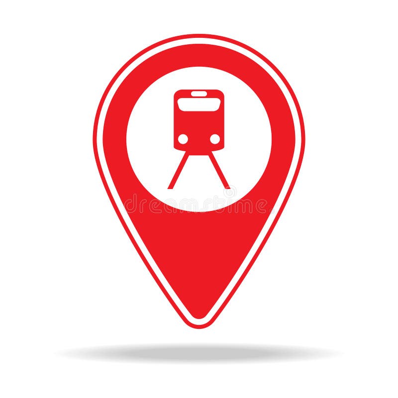 Train Station Map Pin Icon Element Of Warning Navigation Pin Icon For Mobile Concept And Web 2259