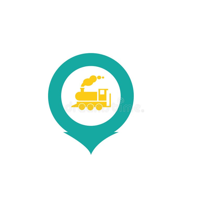 Train Station Map Pin Icon. Train Station Map Point Symbol. Flat Design ...