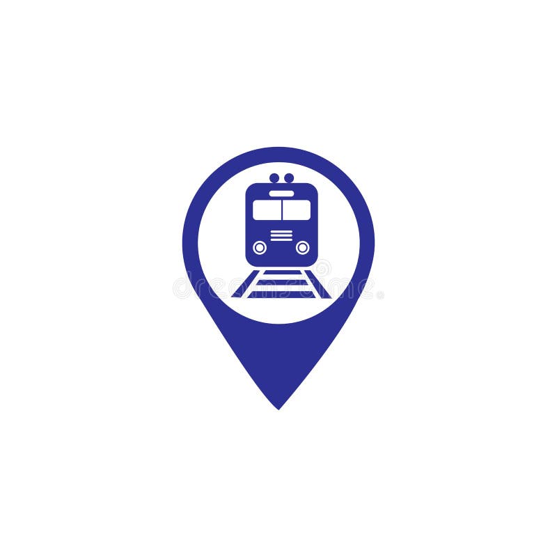 Train Station Map Pin Icon. Train Station Map Point Symbol. Flat Design ...