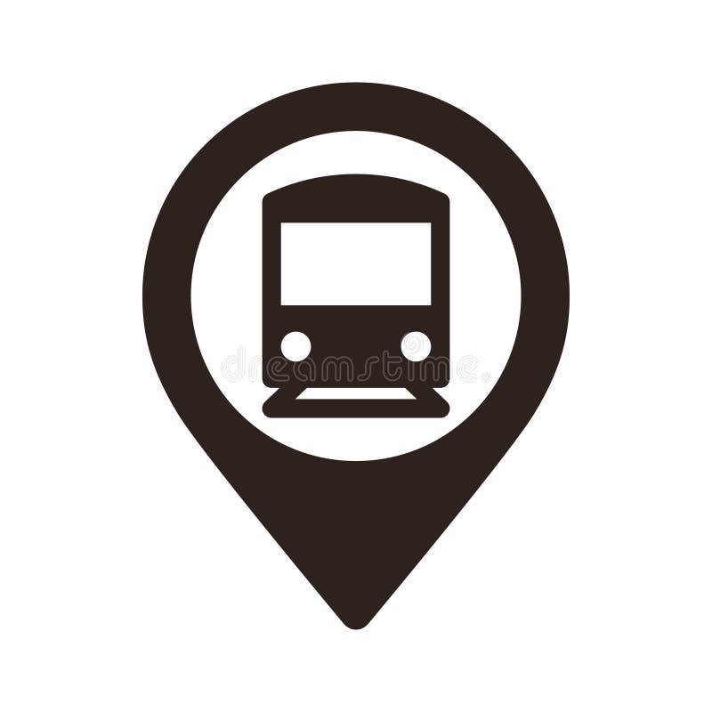 Train Station Map Pin. Train Station Location Pin Stock Vector ...