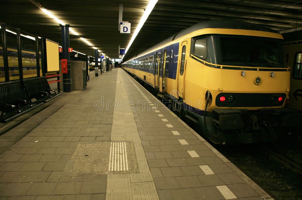 The Train Station. Netherlands. Stock Photo - Image of railroad ...