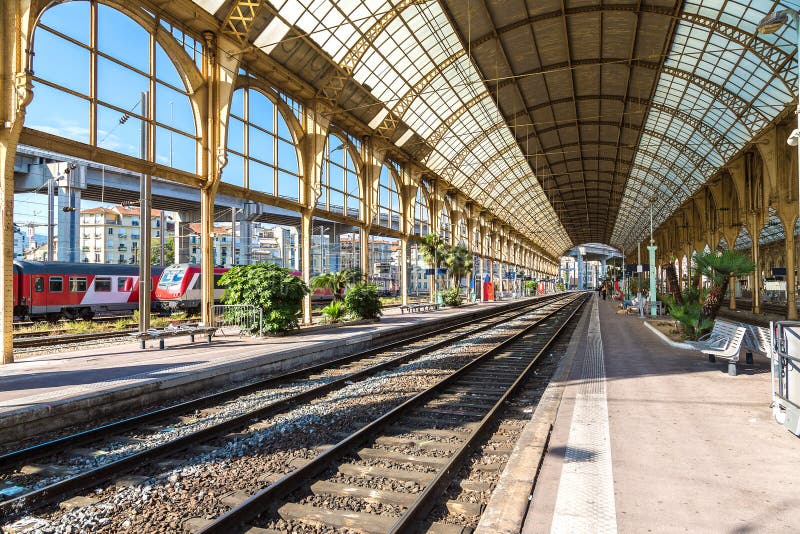 Train station in Nice stock photo. Image of french, france - 190347448