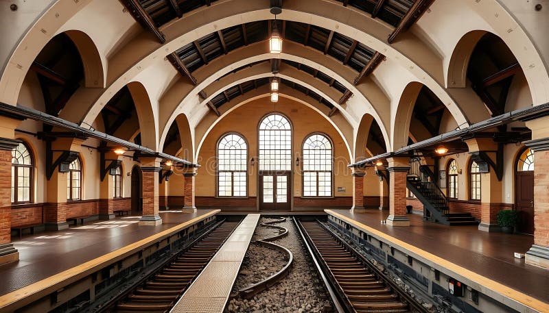 Train Station Platform Interior, Railway Architecture and Travel ...