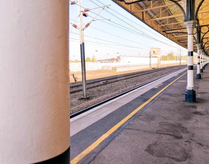 Train Station Platform View Stock Photo - Image of copy, platform ...