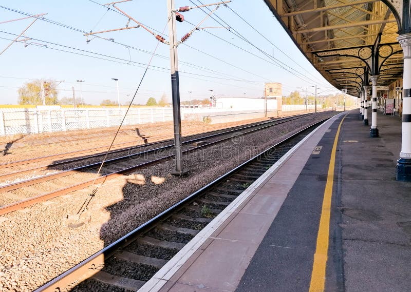 Train Station Platform View Stock Image - Image of construction ...