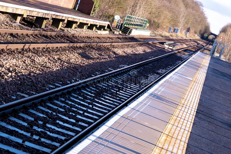 Train Station Platform View Stock Image - Image of space, passengers ...