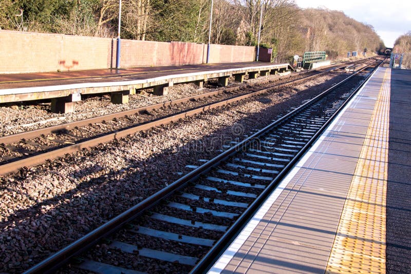 Train Station Platform View Stock Image - Image of england, daytime ...