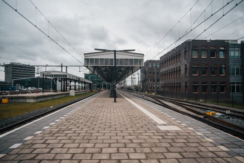 Train station platform stock image. Image of line, locomotive - 144962155