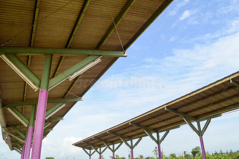 Train station roof stock image. Image of building, structure - 14161823