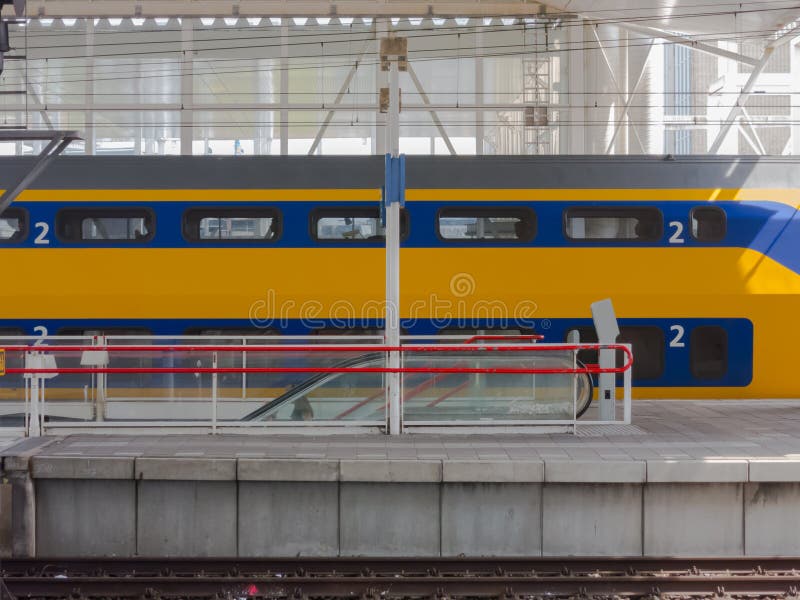 Train in station stock image. Image of yellow, view, travel - 41038579