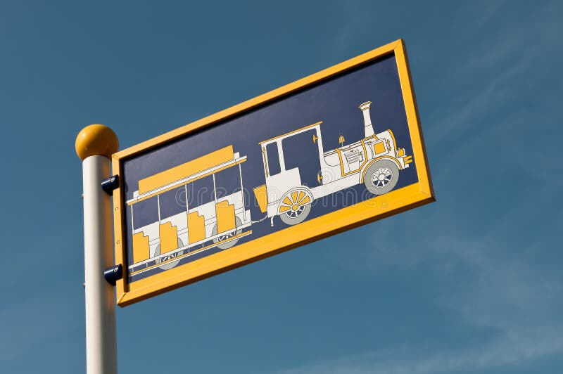 Train station signpost stock image. Image of notice, panel - 21527205