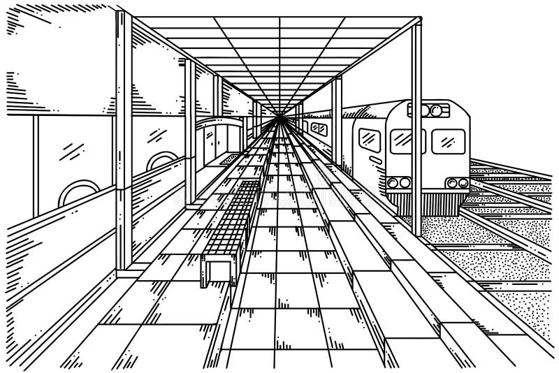 Train Station Sketch Stock Illustrations – 1,925 Train Station Sketch ...