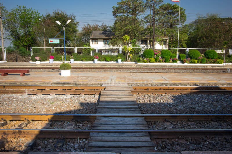 Train Station in a Small Village Stock Photo - Image of passenger ...