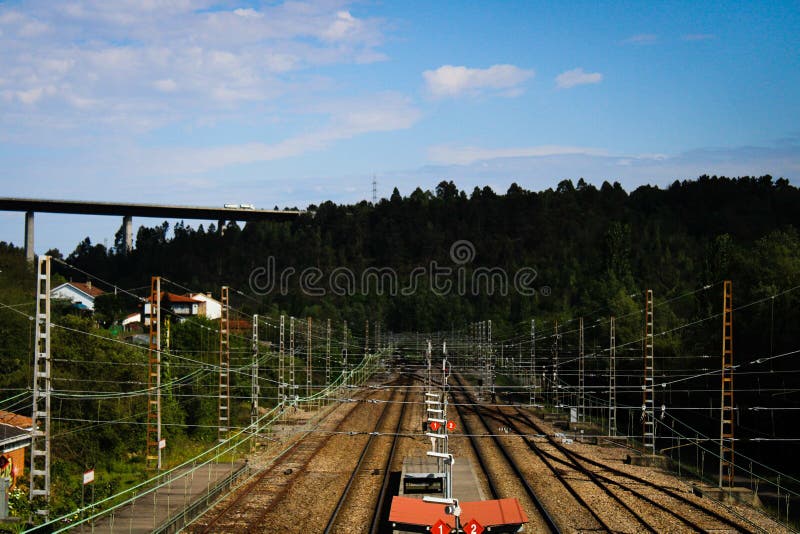 Train Station on a Sunny Morning Stock Photo - Image of modern, dense ...