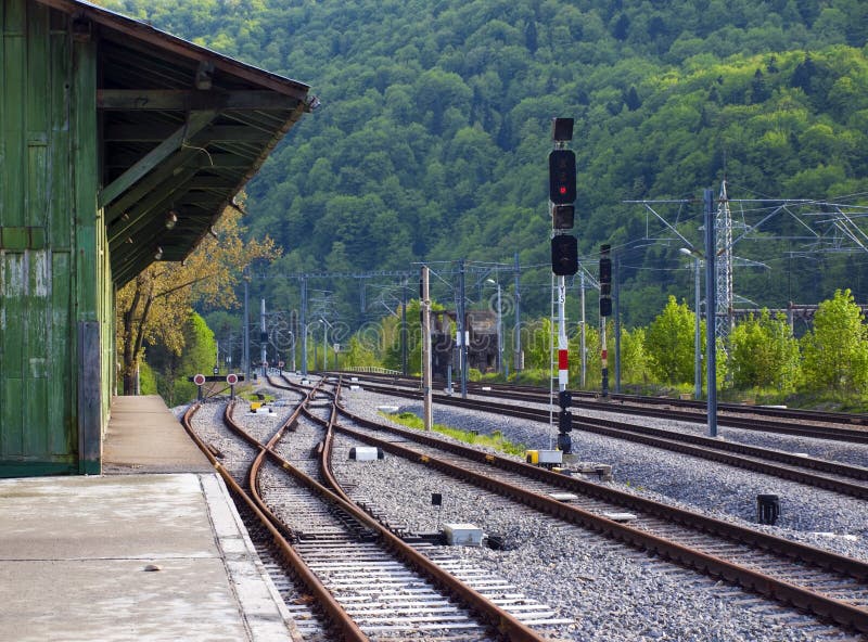 Railway in nature stock photo. Image of scene, track - 41643210