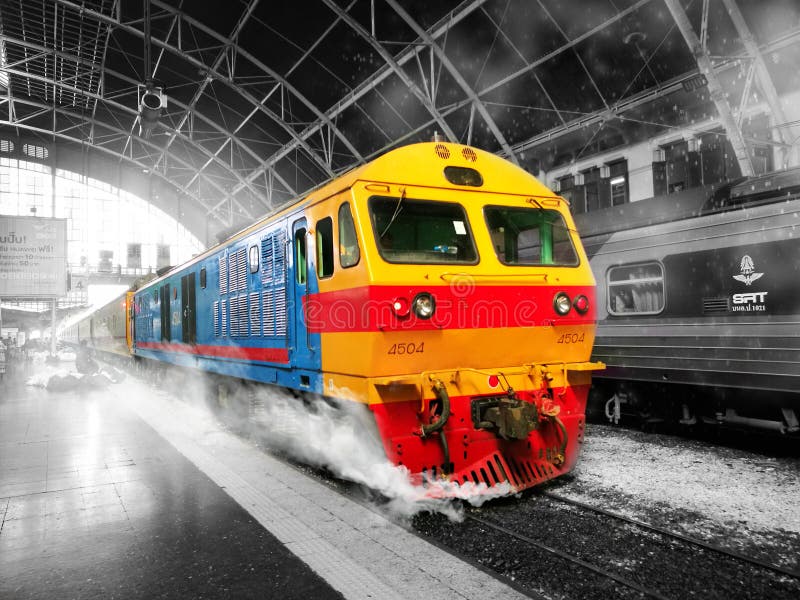 Train Station Train Colors in a Dream Editorial Image - Image of snow ...