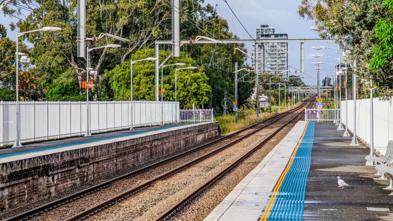 North Wollongong Train Station and Platform, NSW, Australia. Stock ...
