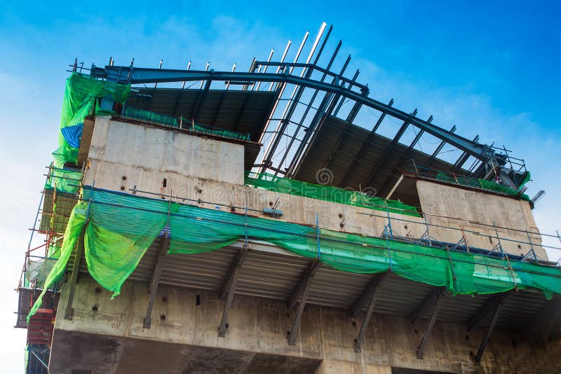 A Train Station Under Construction in the City Center Stock Photo ...