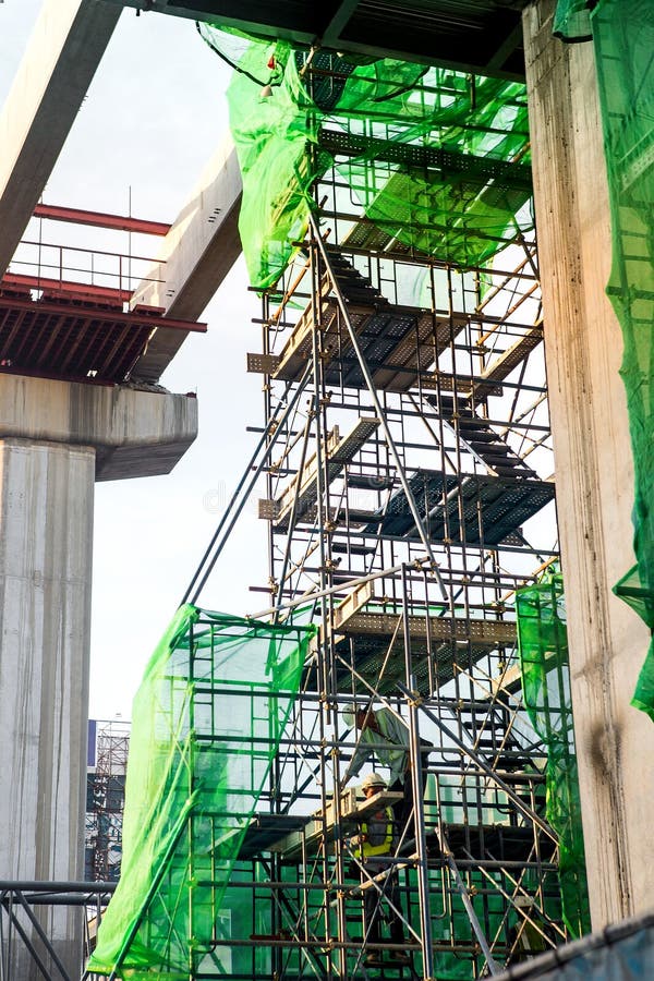 A Train Station Under Construction in the City Center Stock Image ...