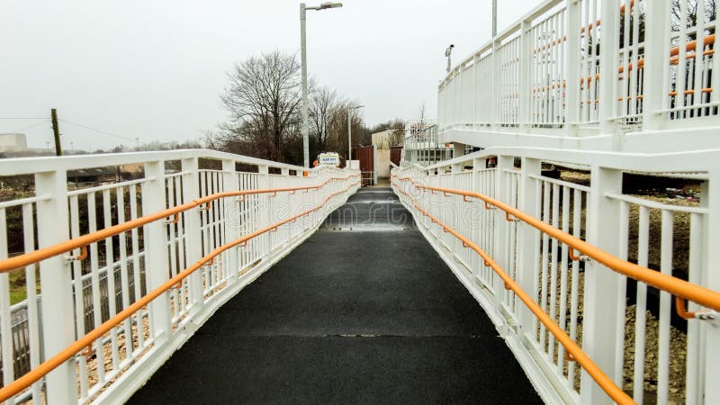 Train Station Walkway stock photo. Image of design, incline - 213817902
