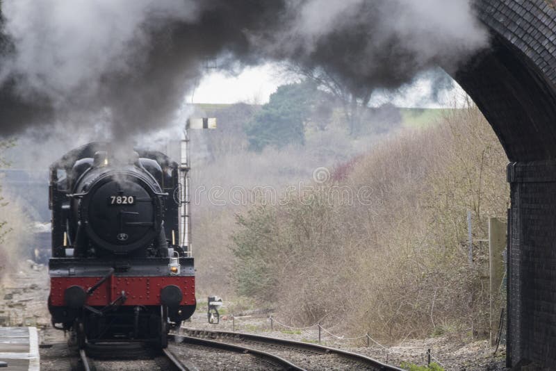 A Steam Train Going through Tunnel Stock Image - Image of engine ...