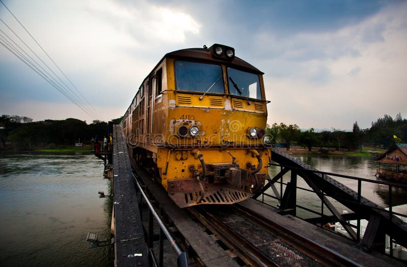 Train on steel bridge stock photo. Image of locomotive - 23142638