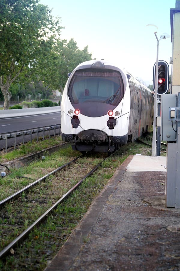 Train stop in Corsica stock photo. Image of speed, tourism - 159193010