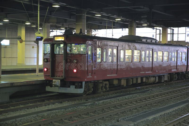 A Train Stop at Kanazawa Station Japan 30 Oct 2013 Editorial Stock ...