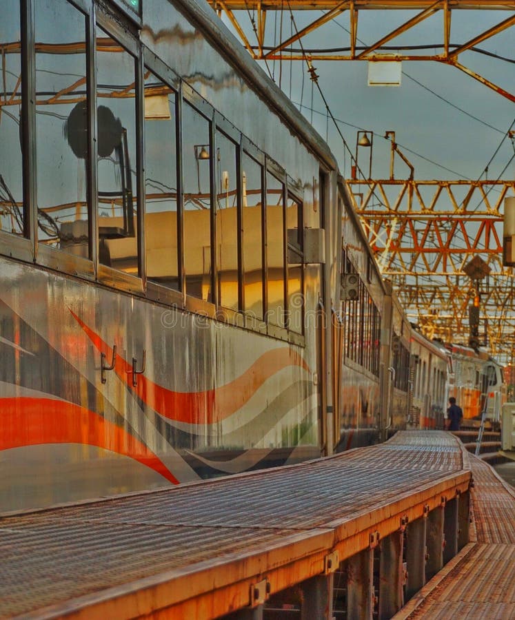 Train stop at the station stock photo. Image of train - 265256566