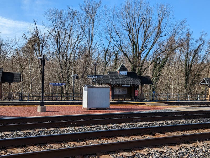 Train stop tracks station stock photo. Image of vehicle - 244207906