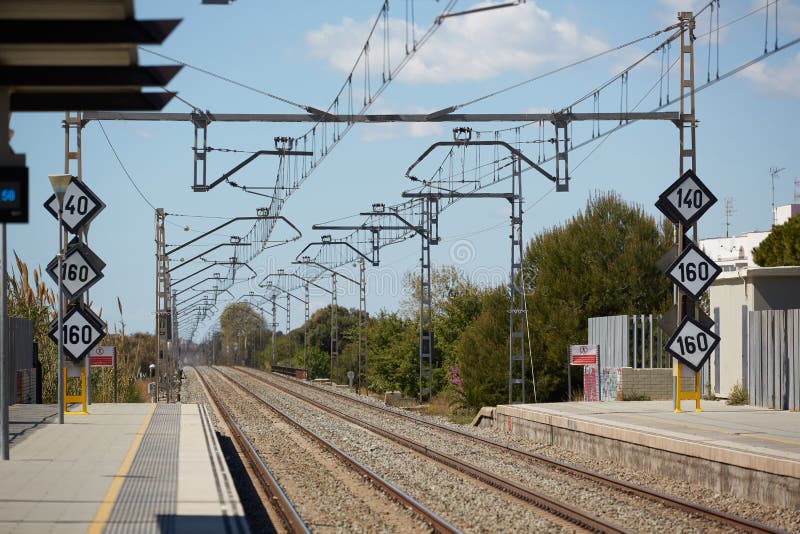 Train Stops at the Local Railway Station Stock Photo - Image of europe ...