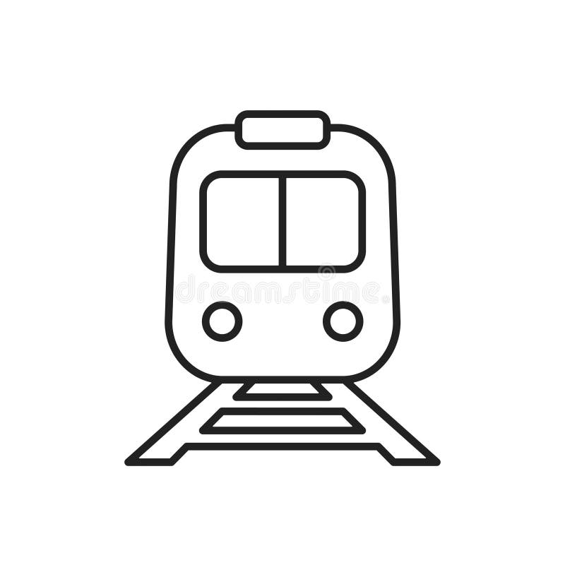 Train, Subway, Tram Outline Icon. Vector Isolated Line Illustration ...