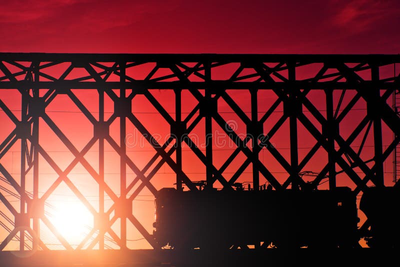 Train in sunset stock image. Image of travelling, public - 35842565