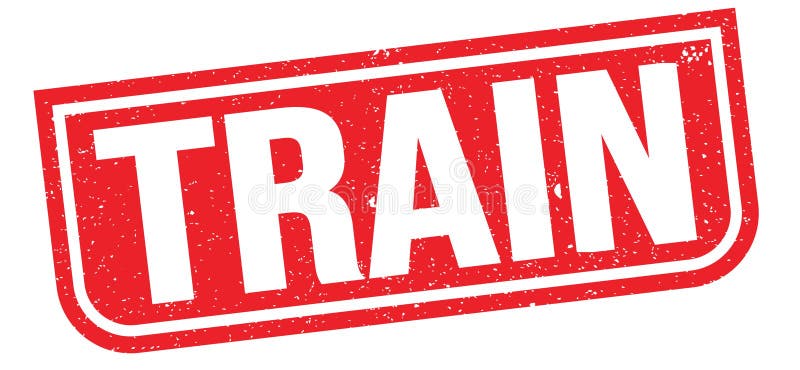 TRAIN Text Written on Red Stamp Sign Stock Illustration - Illustration ...
