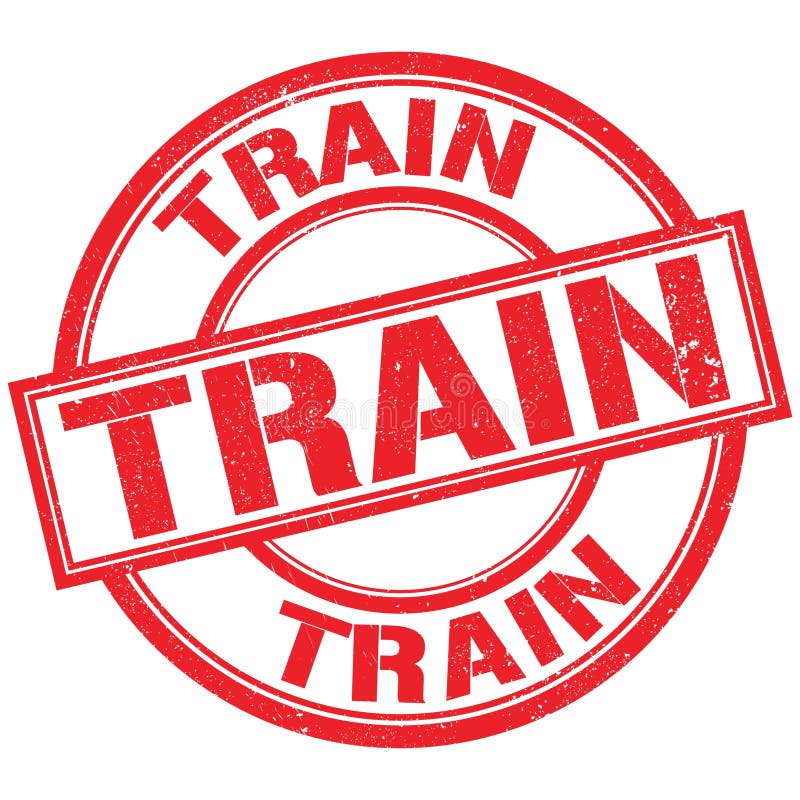 TRAIN Text Written on Red Stamp Sign Stock Illustration - Illustration ...