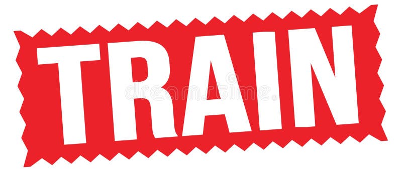 TRAIN Text Written on Red Stamp Sign Stock Illustration - Illustration ...
