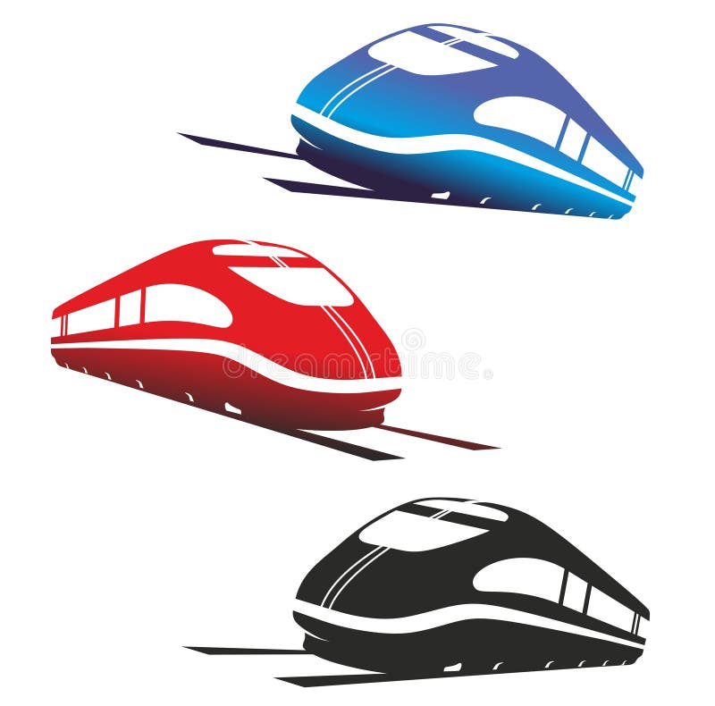 Electric Fast Train Logo Vector Inspiration Stock Vector - Illustration ...