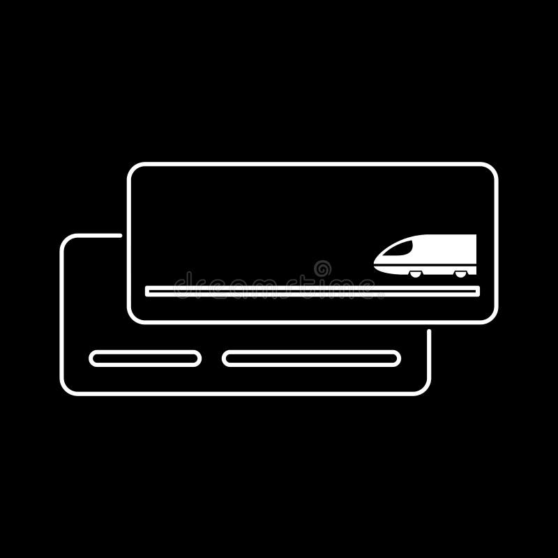 Train Ticket Icon Flat Style Simple Vector Illustration. Boarding Pass ...