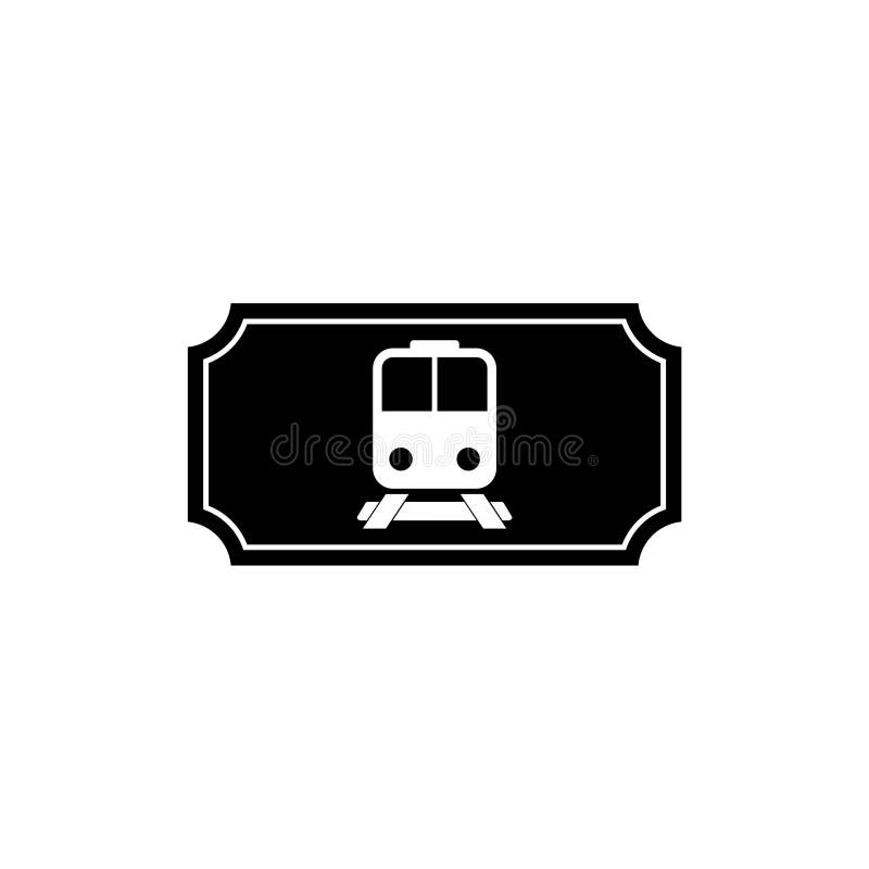 Train Ticket Icon Isolated on White Background Stock Vector ...