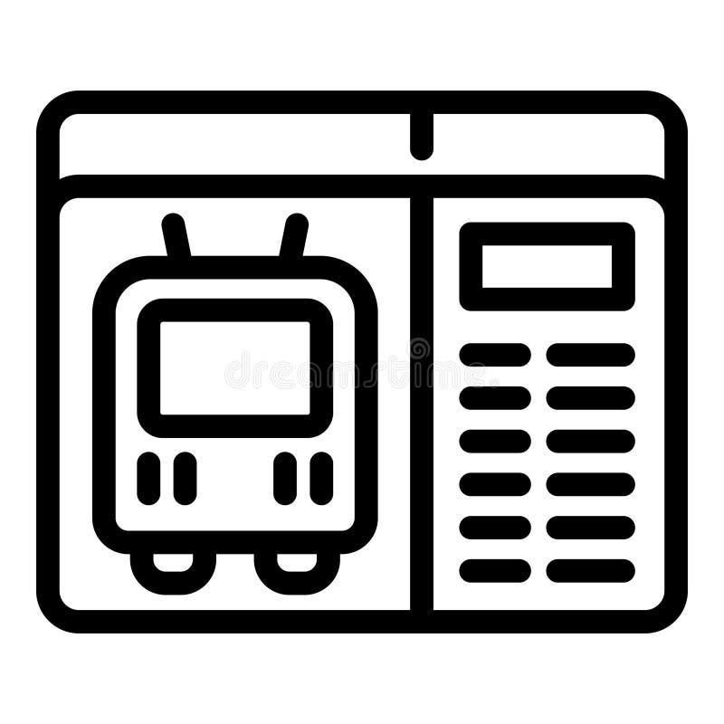 Train Ticket Icon Outline Vector. Railway Transportation Stock Vector ...