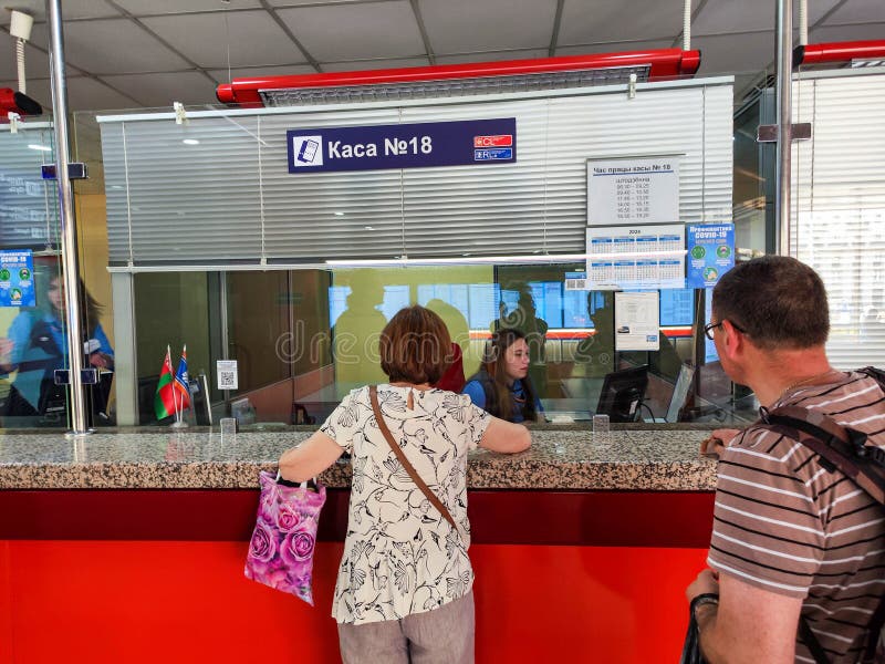 Train Ticket Sales Counter at Minsk on Belarus Editorial Photography ...