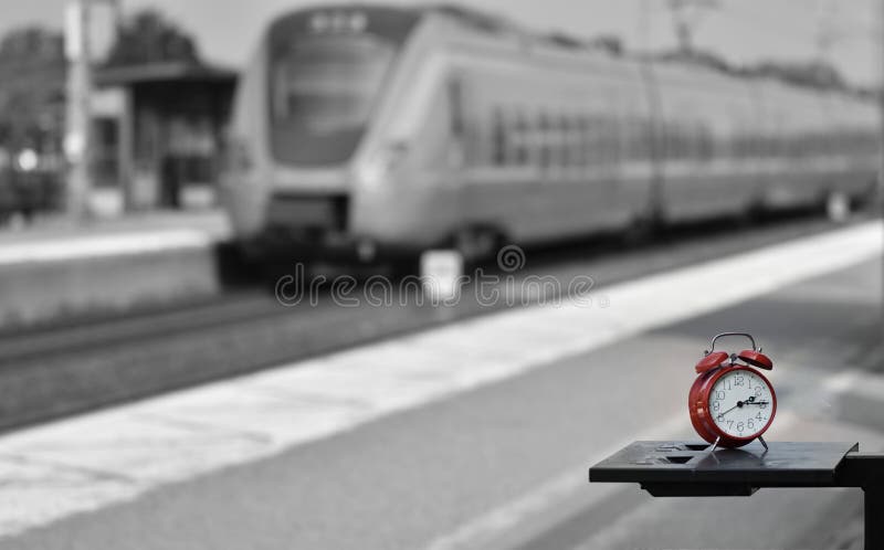 Is the train on time stock image. Image of delay, time - 78531093